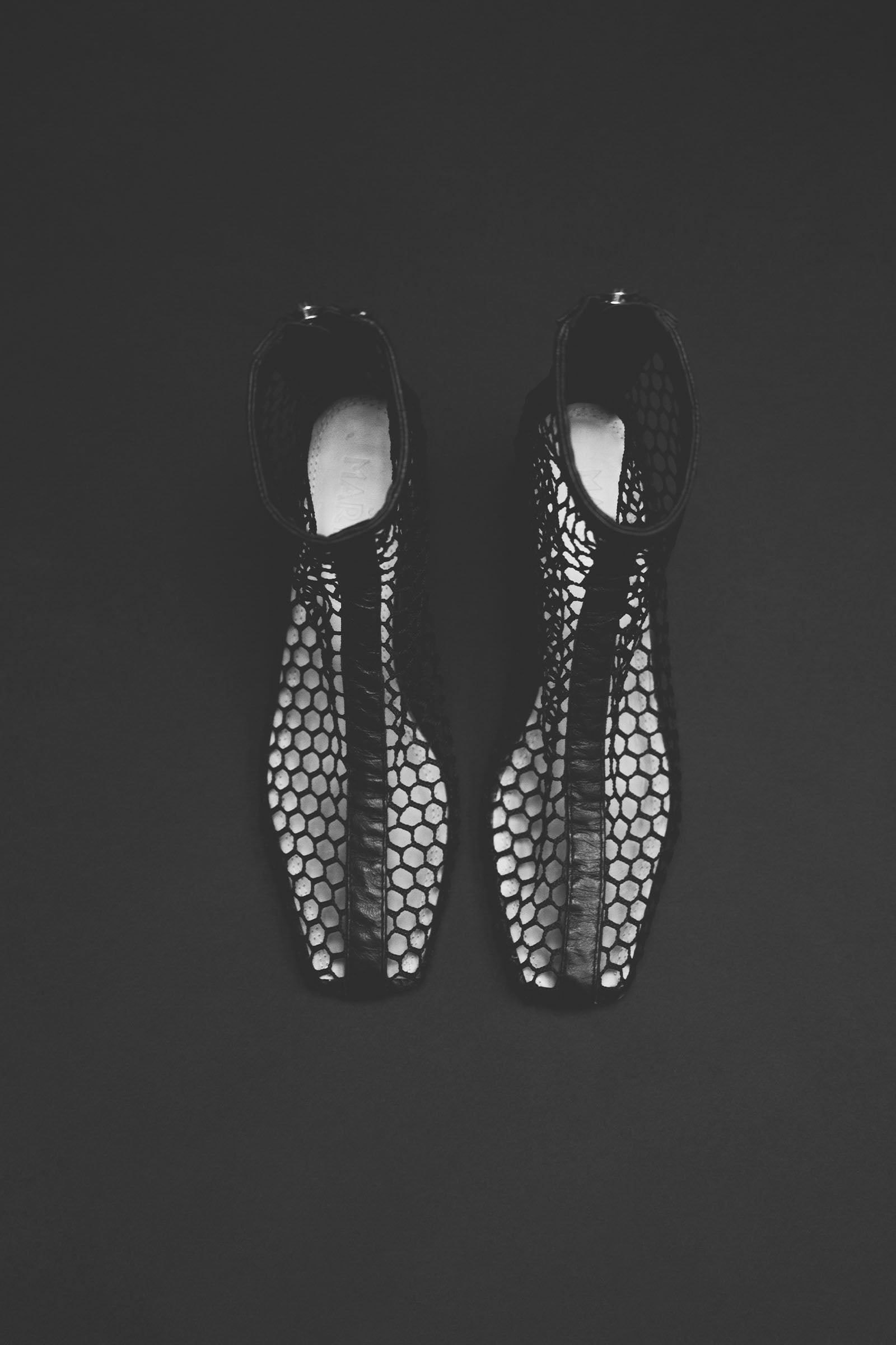 FIRME - Black Mesh Boots – Souliers Martinez