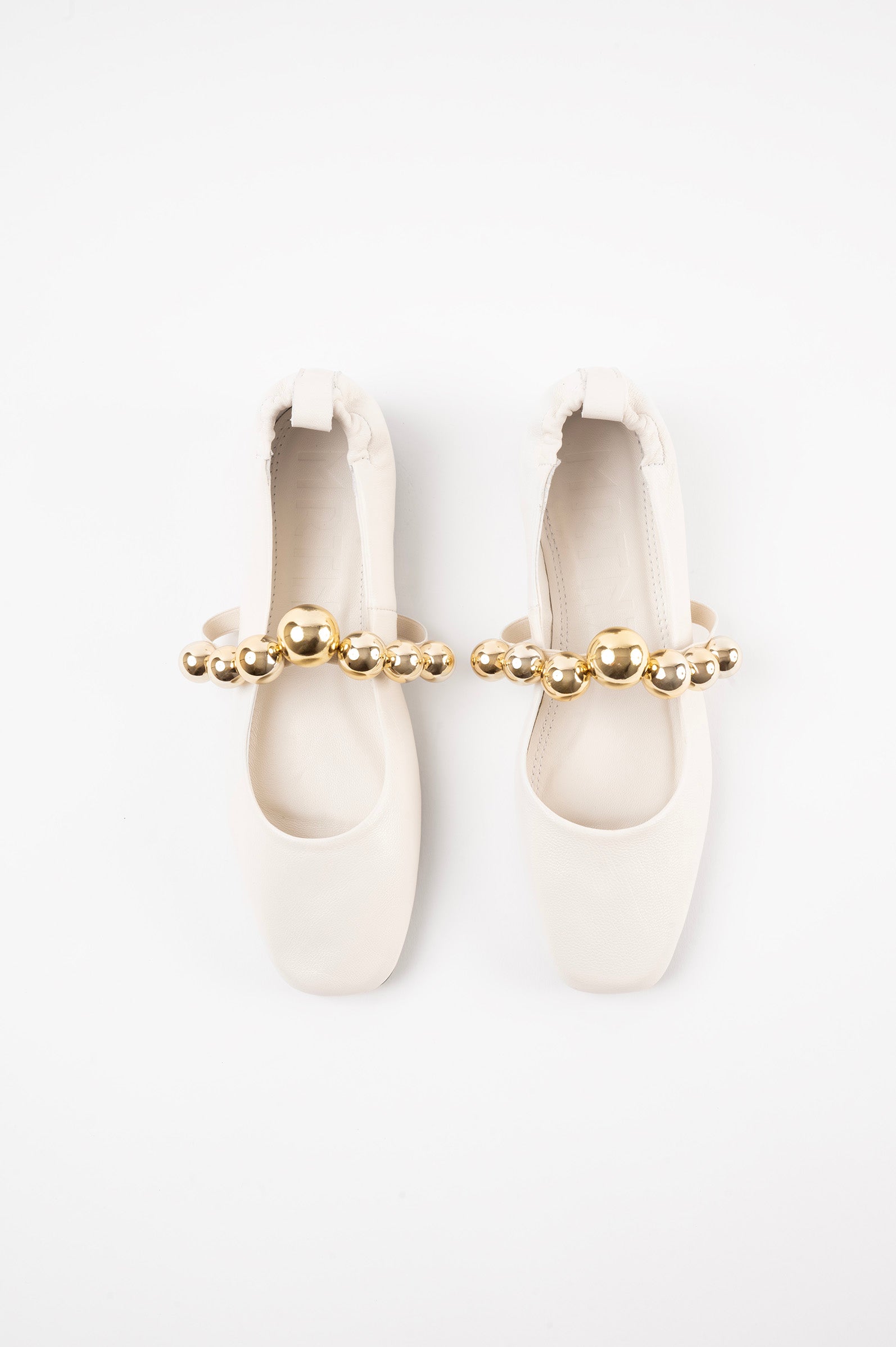 FLAMENCA - White Leather Ballerina – Souliers Martinez